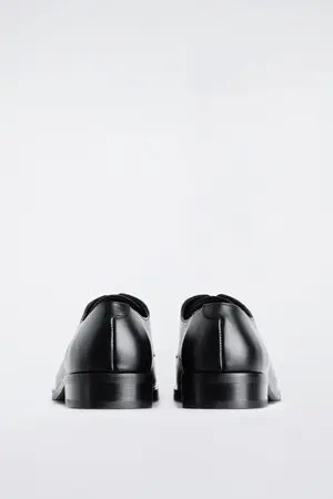 Cos Square-toe Leather Derby Shoes