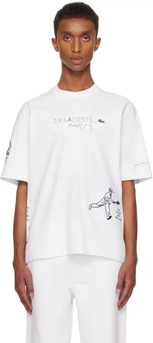 Lacoste Lacoste White Loose Fit T-shirt - 001