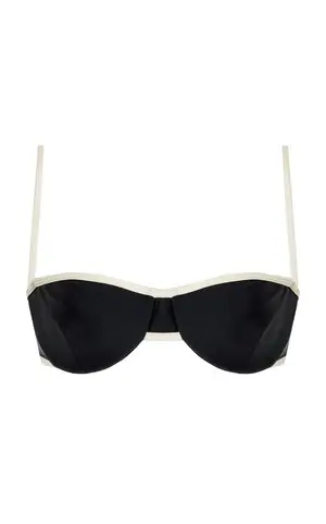 JUILLET Ingrid Bikini Top - Black,white