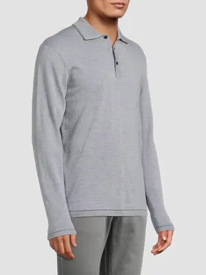 Robert Barakett Roman Polo Sweater - Light Grey