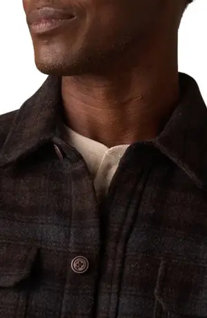 THE NORMAL BRAND Brightside Flannel Lined Workwear Jacket - Brown Plaid