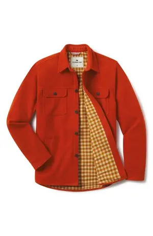 THE NORMAL BRAND Brightside Flannel Lined Workwear Jacket - Flame