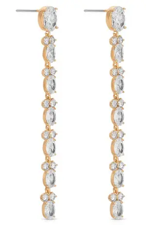 Ettika Dainty Marquise Linear Drop Earrings