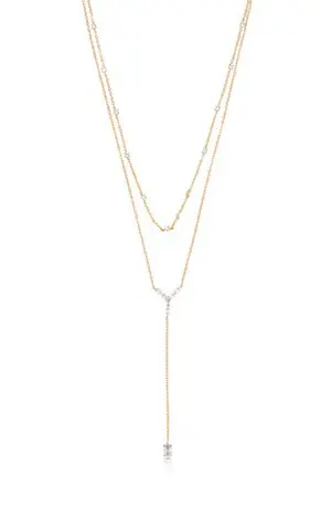 Ettika Dainty Marquise Layered Y-necklace - Gold