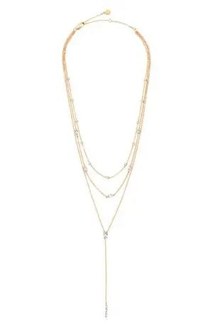 Ettika Dainty Marquise Layered Y-necklace