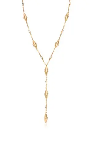 Ettika Baguette Cubic Zirconia Y-necklace - Gold