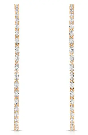 Ettika Marquise Cubic Zirconia Hoop Earrings