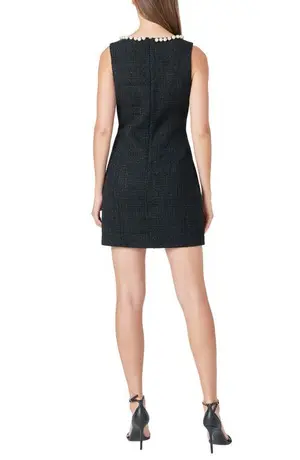 Endless Rose Faux Pearl Detail Mini Sheath Dress