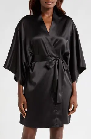 Natori Glamour Short Satin Robe