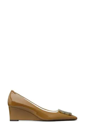 Tory Burch Georgia Wedge Pumps - Almond Oats