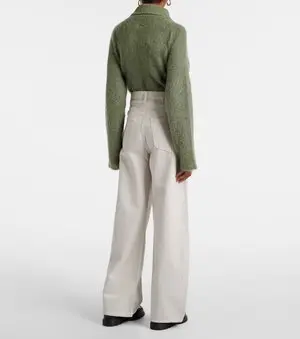 AGOLDE Low-rise Wide-leg Jeans - White