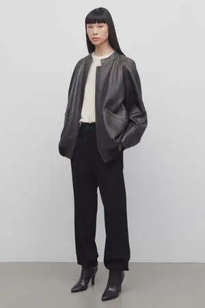 THE ROW Bonnette Technical Cotton Pull-on Pants - Black