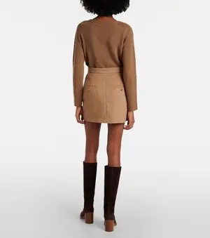 Max Mara Ancella Hair Miniskirt - Beige