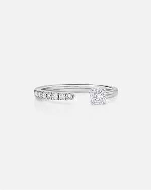 Ring Concierge Open Round Diamond Band Wedding Band - Platinum