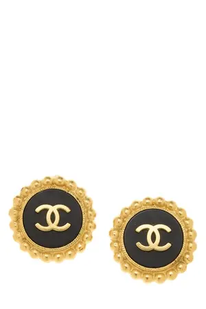 Chanel Cc' Round Earrings