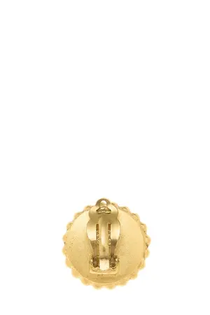 Chanel Cc' Round Earrings