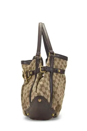 Gucci Gg Canvas Jockey Tote - Brown
