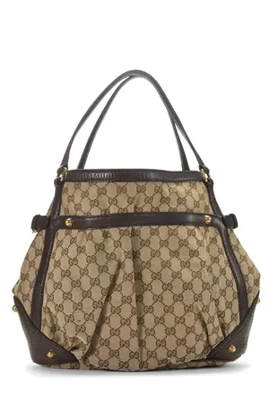 Gucci Gg Canvas Jockey Tote - Brown