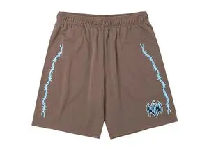 WARREN LOTAS Bat Reaper Mesh Shorts - Brown