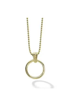 Lagos Meridian 18k Circle Pendant Necklace - Gold