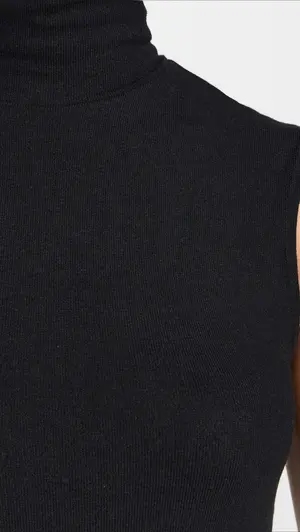 LESET Lauren Sleeveless Turtleneck Knit Top