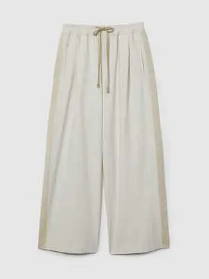 Les 100 Ciels Alexs Twill Trousers With Wool - Cream