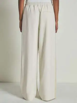 Les 100 Ciels Alexs Twill Trousers With Wool - Cream