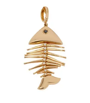 Annoushka Yellow And Diamond Fish Bones Charm