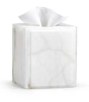 LABRAZEL Alabaster Claudia Tissue Box - White