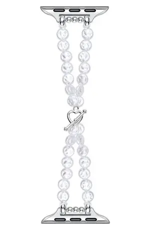 POSH TECH Eloise Imitation Pearl Apple Watch Bracelet - White