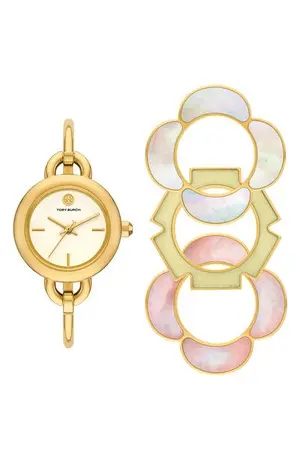 Tory Burch Kira Clover Bangle Watch Set