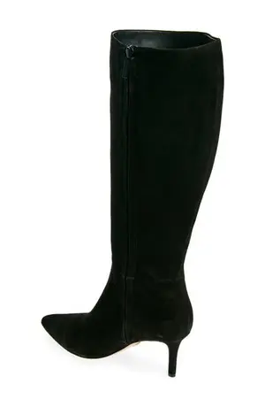 Veronica Beard Lisa 45 Knee High Boots - Black Suede