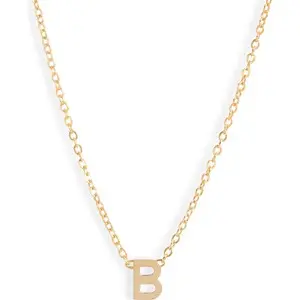 SET & STONES Set & Stones Cheyenne Initial Pendant Necklace Gold / B