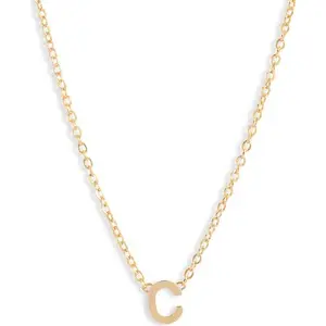 SET & STONES Set & Stones Cheyenne Initial Pendant Necklace Gold / C