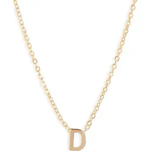 SET & STONES Set & Stones Cheyenne Initial Pendant Necklace Gold / D