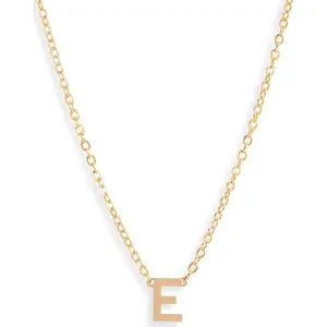 SET & STONES Set & Stones Cheyenne Initial Pendant Necklace Gold / E