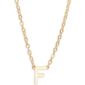 SET & STONES Set & Stones Cheyenne Initial Pendant Necklace Gold / F