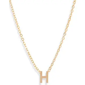 SET & STONES Set & Stones Cheyenne Initial Pendant Necklace Gold / H