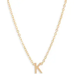SET & STONES Set & Stones Cheyenne Initial Pendant Necklace Gold / K