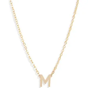SET & STONES Set & Stones Cheyenne Initial Pendant Necklace Gold / M