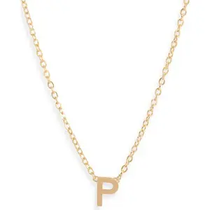 SET & STONES Set & Stones Cheyenne Initial Pendant Necklace Gold / P