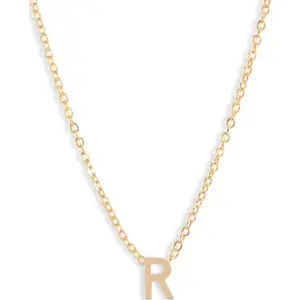 SET & STONES Set & Stones Cheyenne Initial Pendant Necklace Gold / R