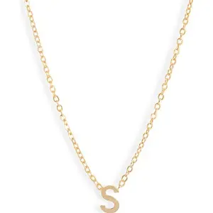 SET & STONES Set & Stones Cheyenne Initial Pendant Necklace Gold / S