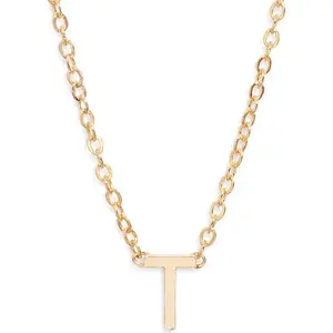 SET & STONES Set & Stones Cheyenne Initial Pendant Necklace Gold / T
