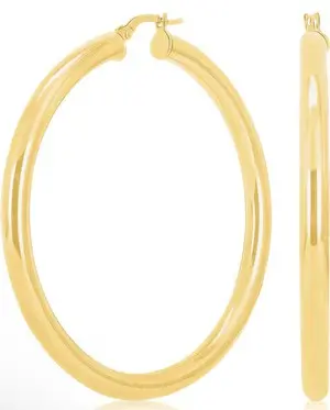 DONATELLO GIAN Sterling Silver Hoop Earrings - Gold