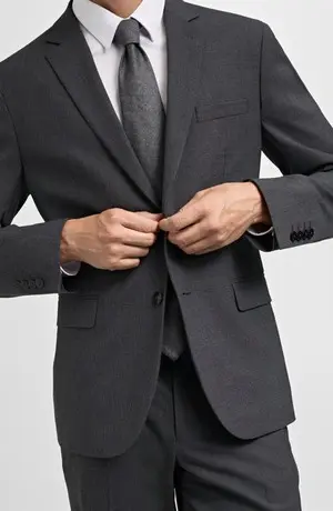Mango Superslim Fit Stretch Sport Coat - Medium Heather Grey
