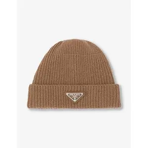 Prada Cashmere And Wool-blend Beanie Hat - Brown