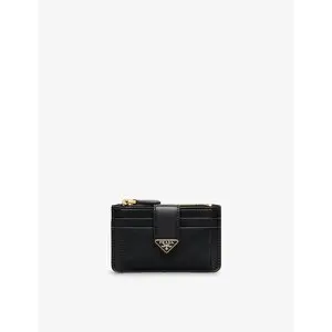 Prada Logo-plaque Card Holder - Black