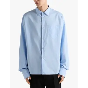 Prada Long-sleeved Chest-pocket Cotton Shirt