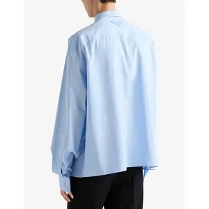 Prada Long-sleeved Chest-pocket Cotton Shirt